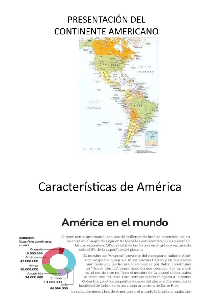 Presentación Del Continente Americano | PDF