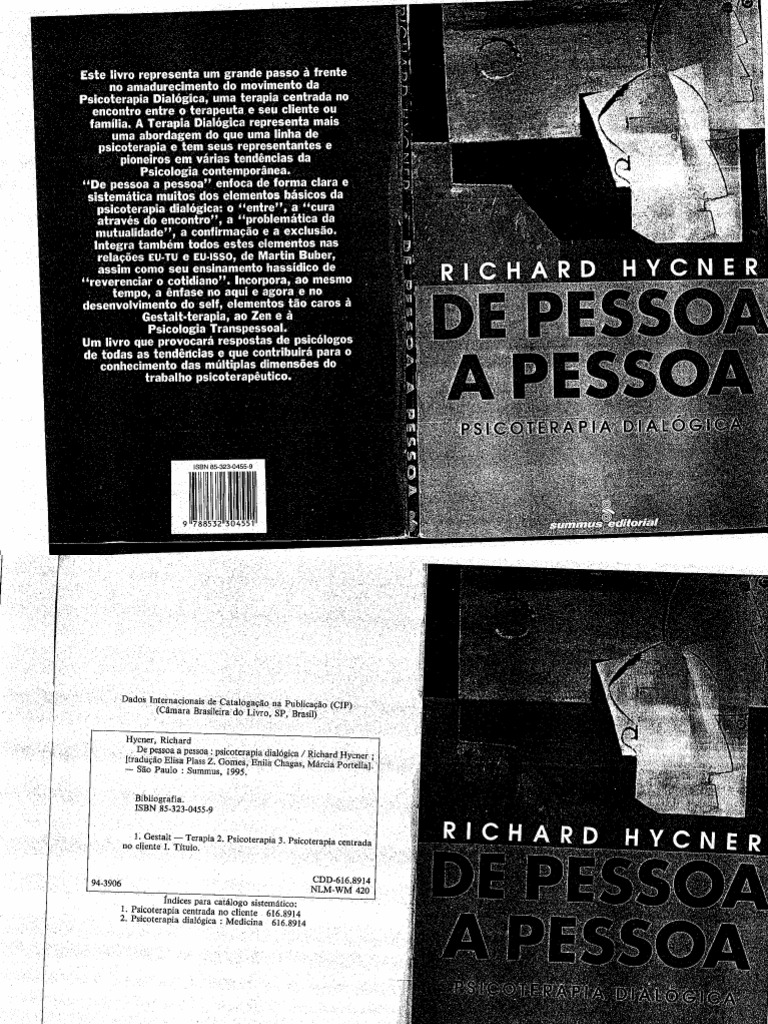 Richard Hycner - de Pessoa A Pessoa Psicoterapia Dialogica | PDF