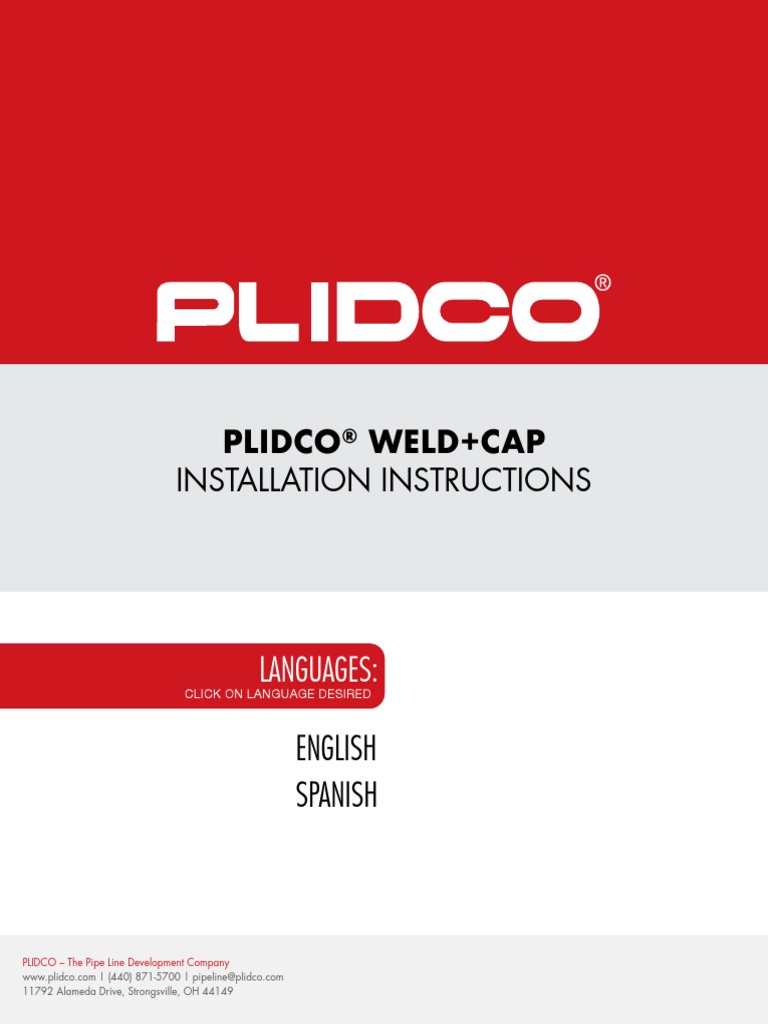 Plidco Weld+Cap: Installation Instructions | PDF | Welding | Construction