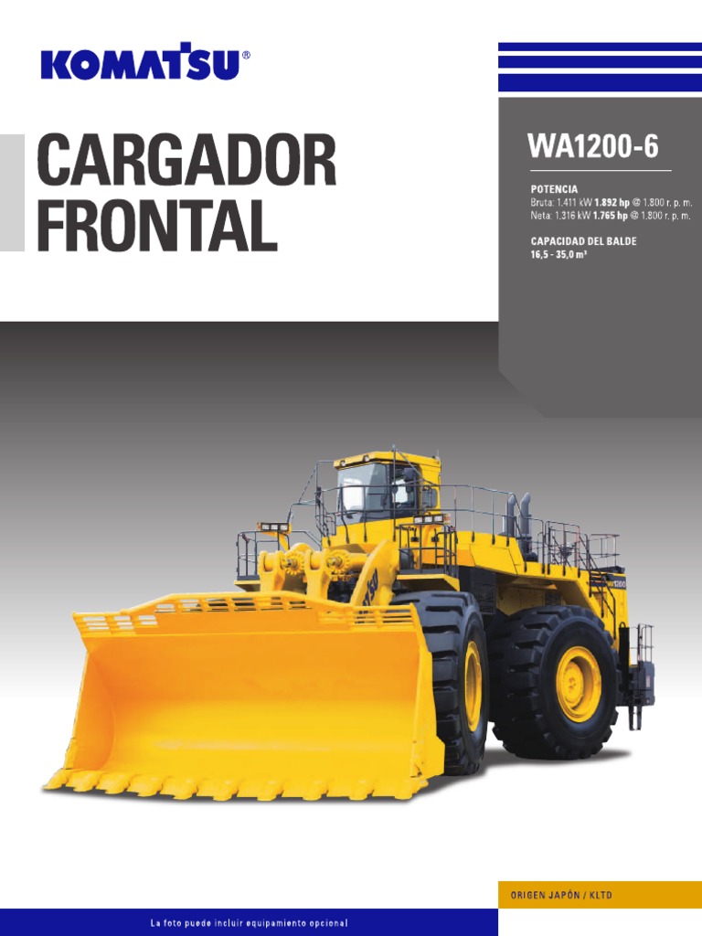 Catálogo Cargador Frontal WA1200 6 Esp Digital | PDF