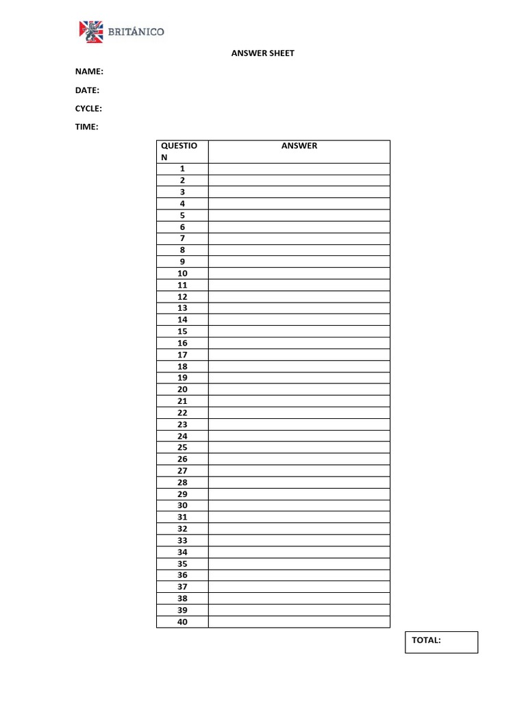 Answer Sheet Navigate Courses | PDF
