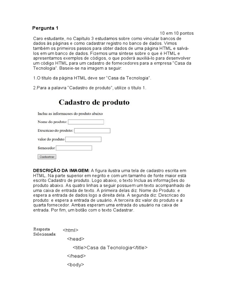 Atividade 3 | PDF | Dados | Html