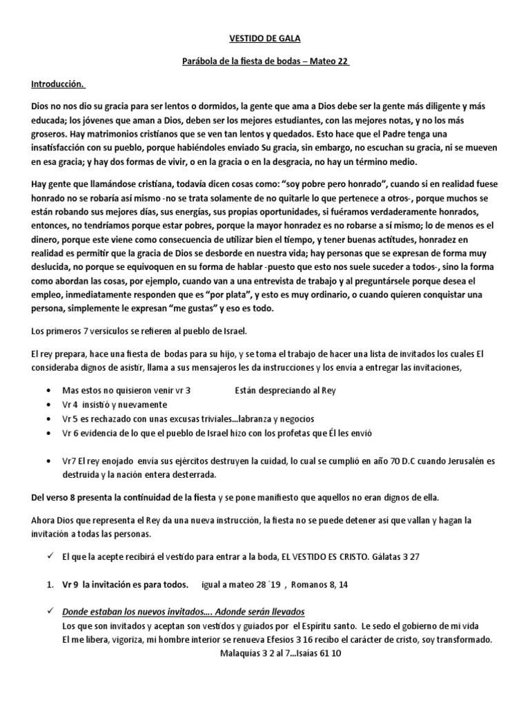 Parábola de La Fiesta de Bodas | PDF | Cristo (título) | Biblia