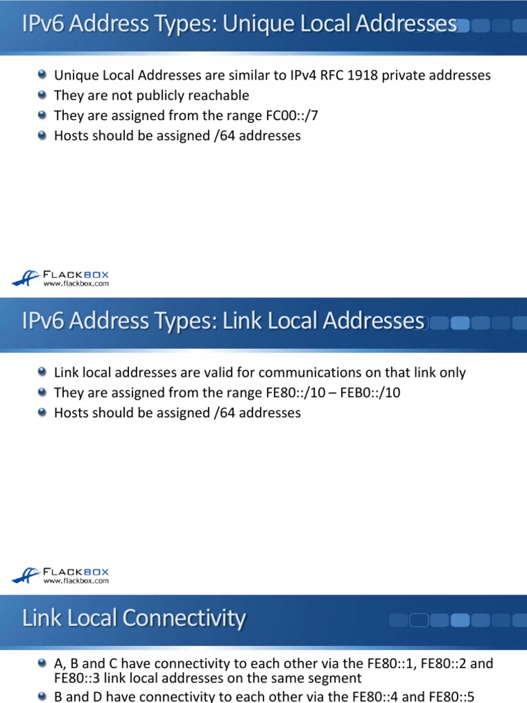 7.1 30-07 Unique Local and Link Local Addresses | PDF | I Pv6 | Data ...