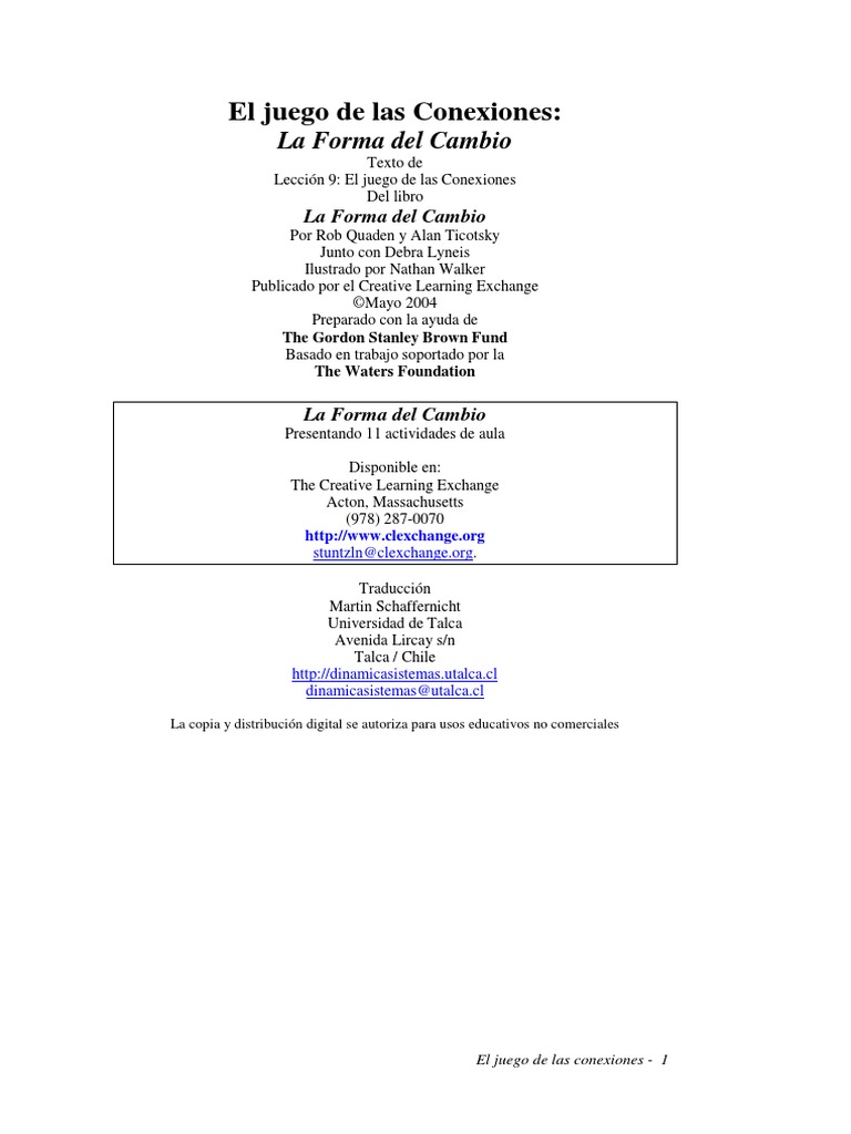 L09 - El Juego de Las Conexiones | PDF | Naturaleza