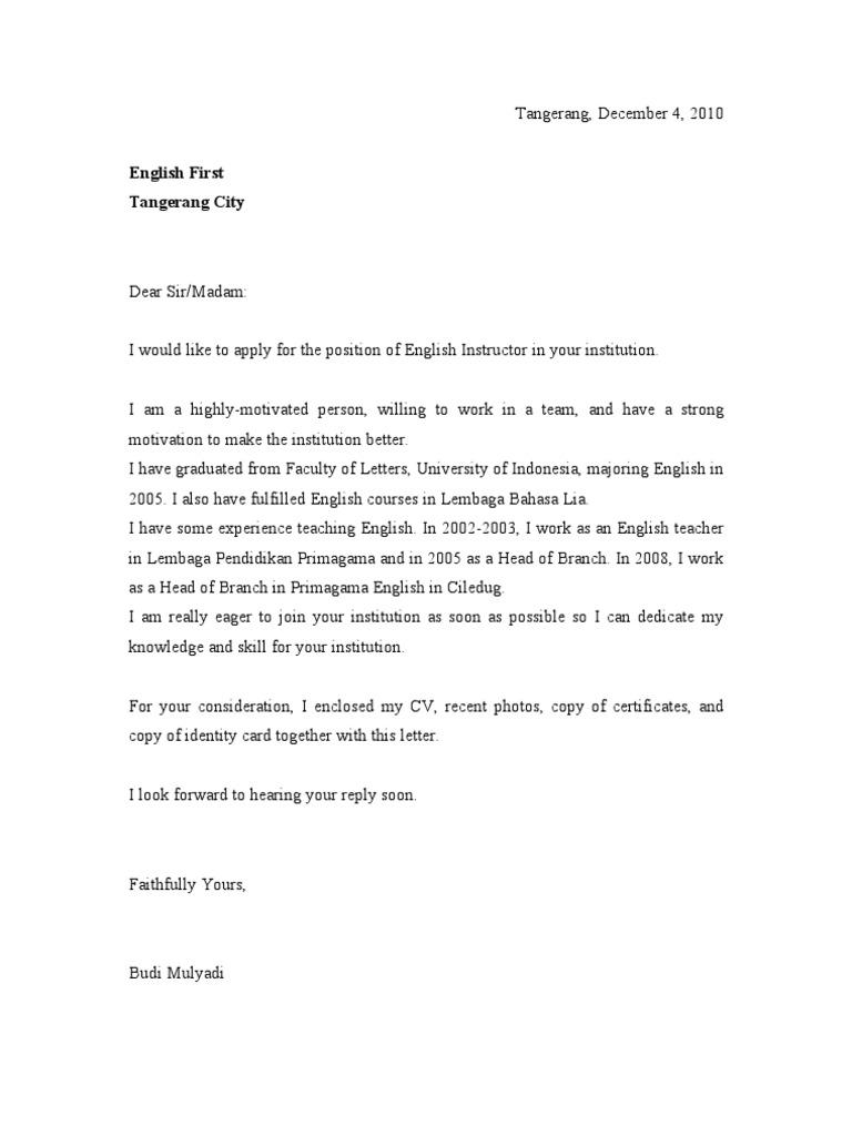 Appl Letter | PDF | Wellness