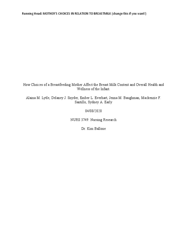 Nursing Research Paper Final | PDF