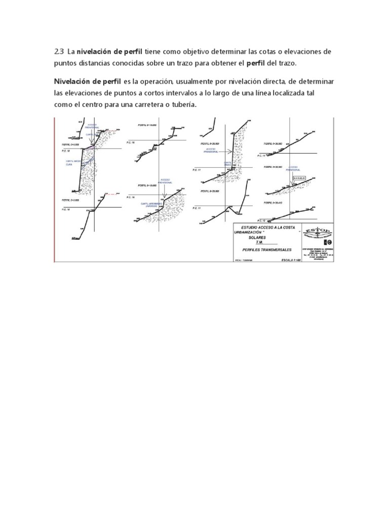 2.4 Nivelacion de Perfil | PDF