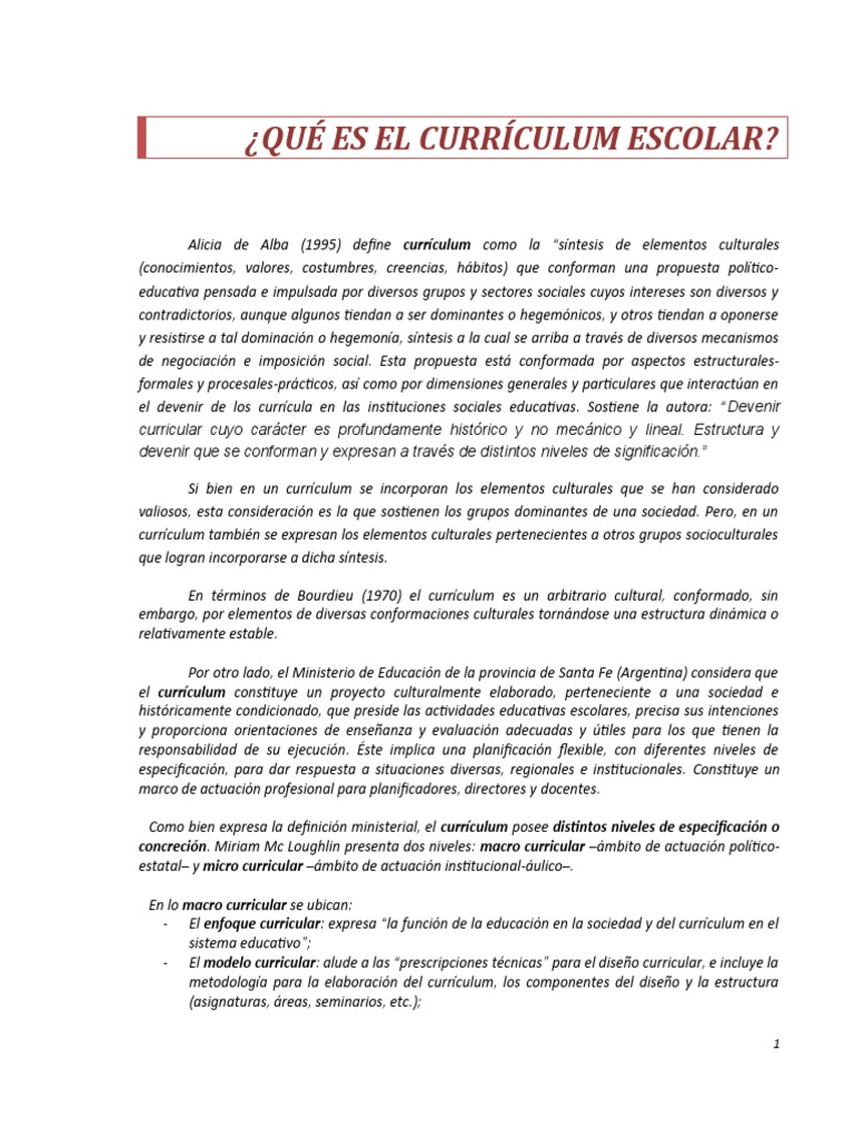 Qué Es El Currículum Escolar NIVELES DE CONCRECIÓN CURRICULAR | PDF ...