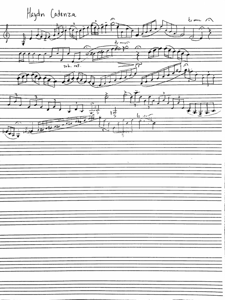 Haydn Trumpet Concerto Cadenza | PDF