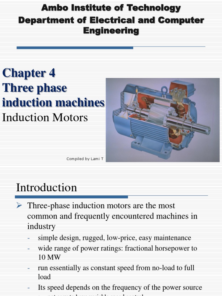 Chapter 4 - Three Phase Induction Machines | PDF | Electric Motor ...