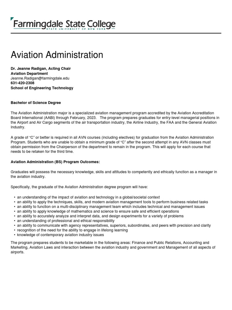 Bs Aviation Administration | PDF | Airport | Macroeconomics