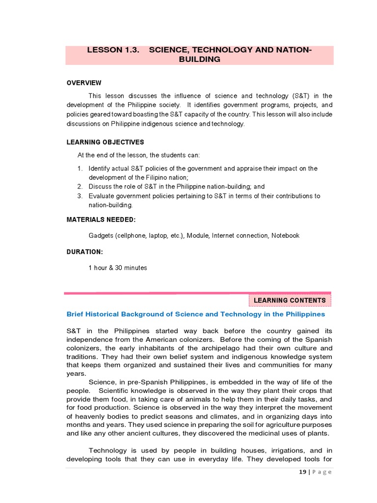 GEC 108 Lesson 1.3 | PDF | Science | Science, Technology, Engineering, And Mathematics