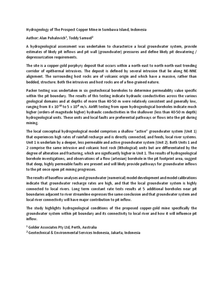 Abstract For The Australasian Groundwater Conference 2019 | PDF ...