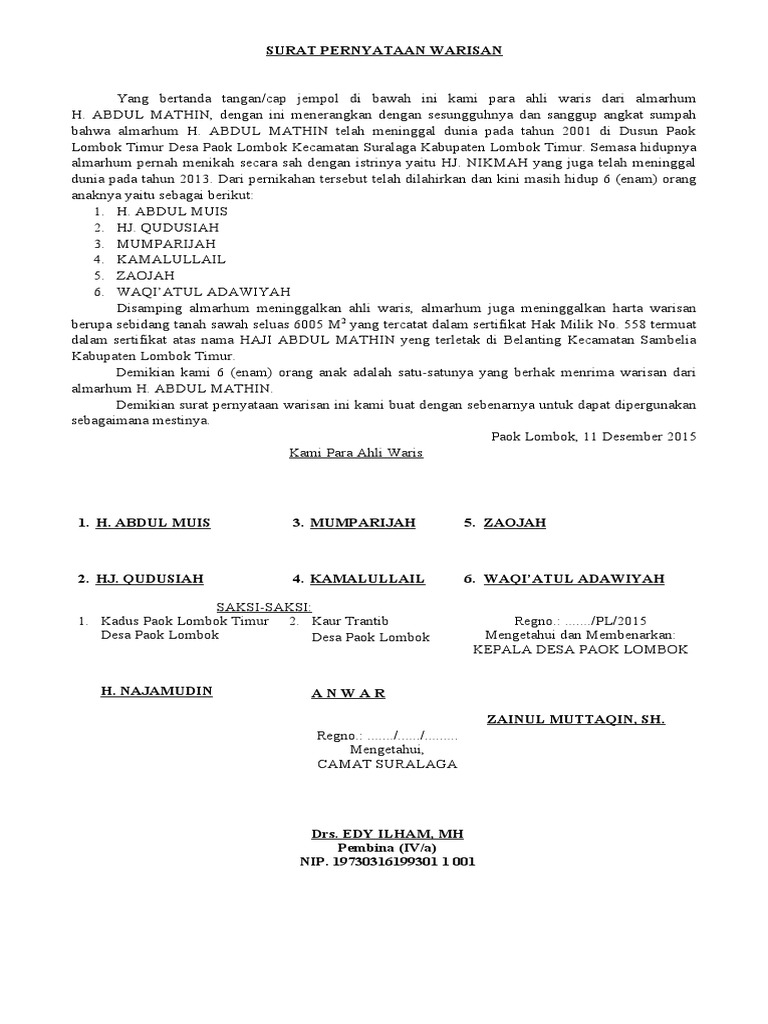 Surat Pengantar Notaris | PDF