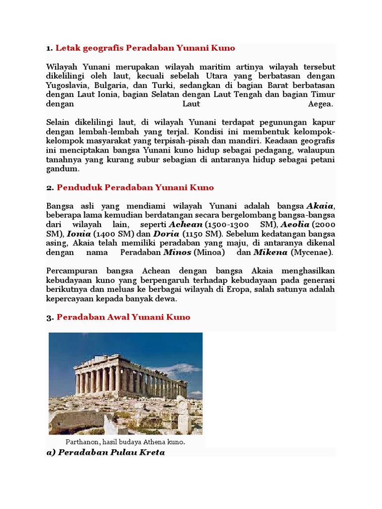 Sejarah dan Geografi Yunani Kuno | PDF | Klasik