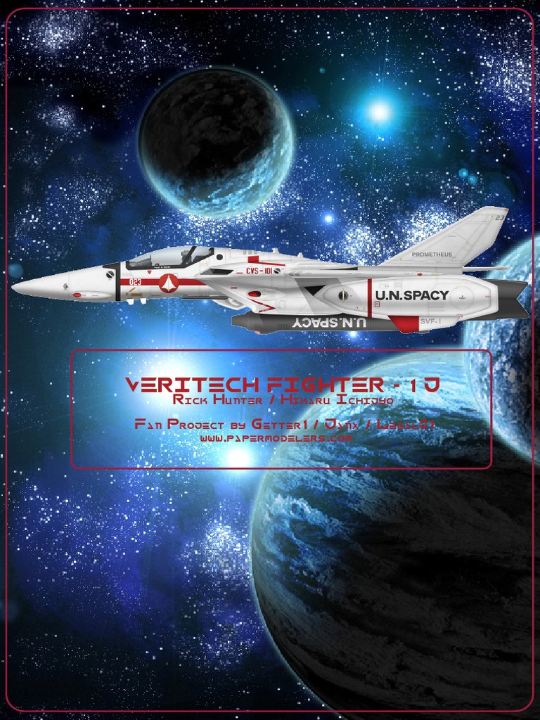 Macross - VF-1J Rick Hunter Fighter V2 Aircraft Paper Model | PDF