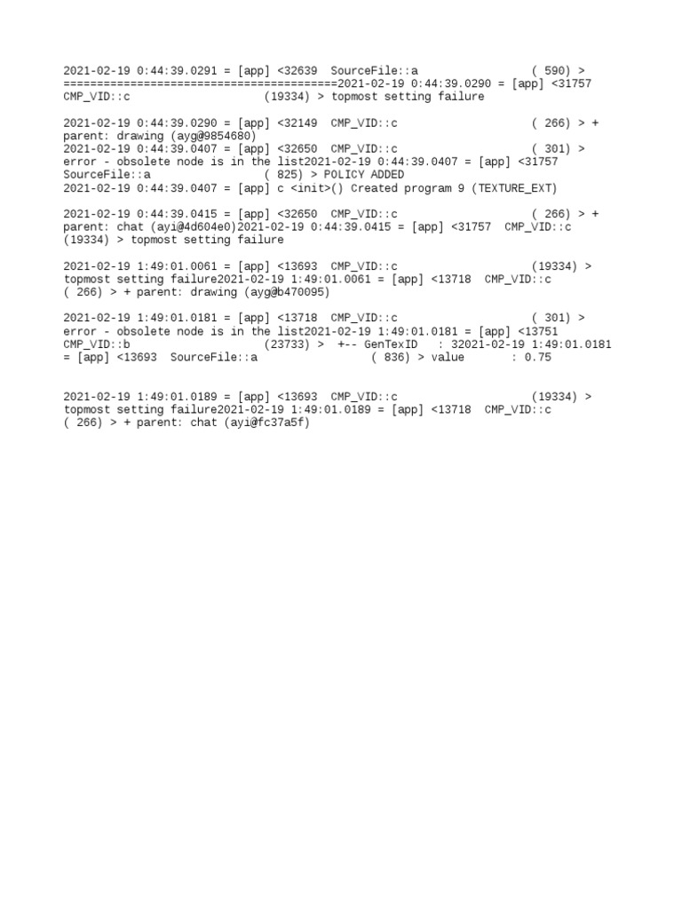 Log File Errors and Warnings | PDF