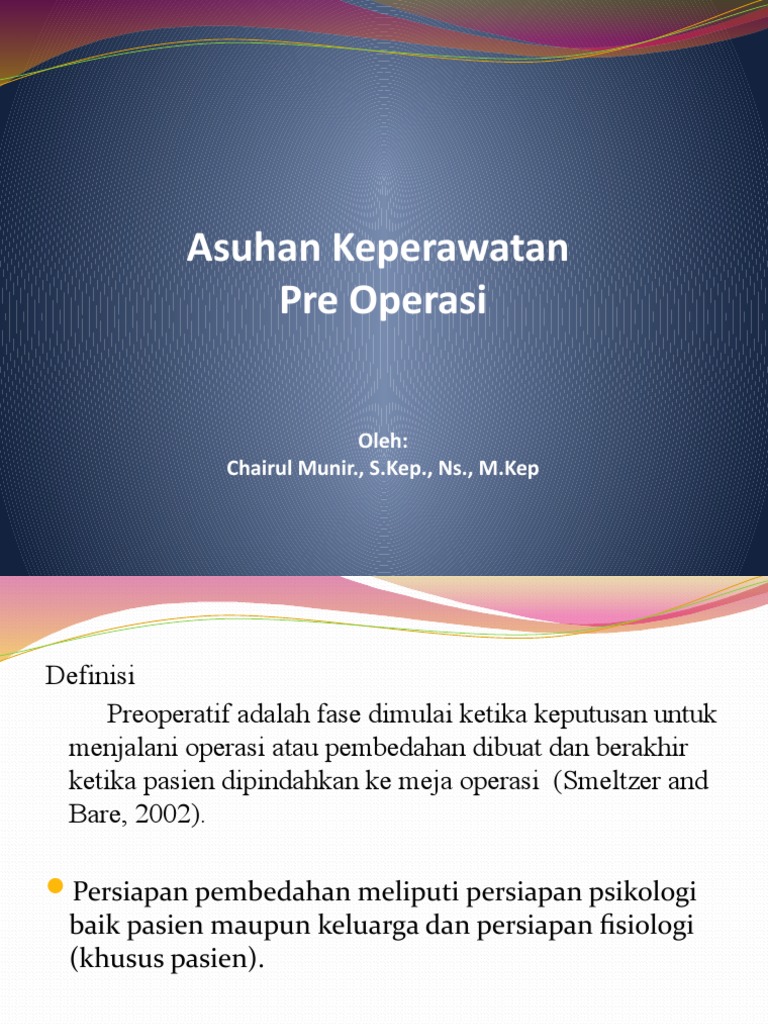 Askep Pre Op Fix | PDF