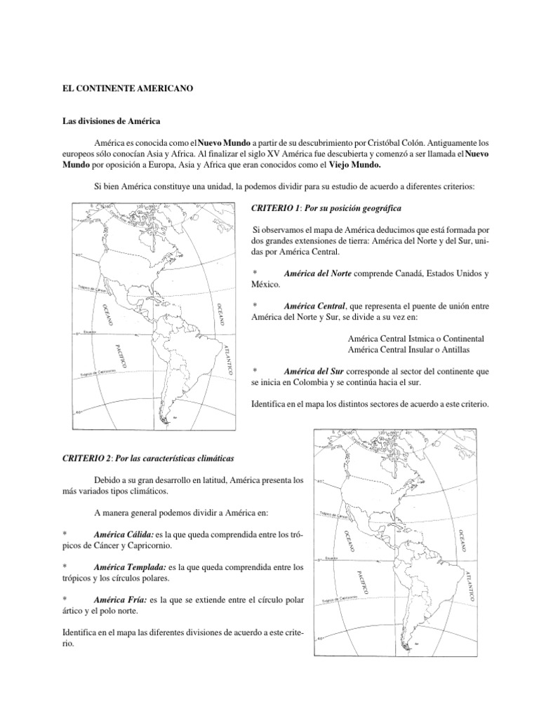 América Divisiones | PDF | Américas | America latina