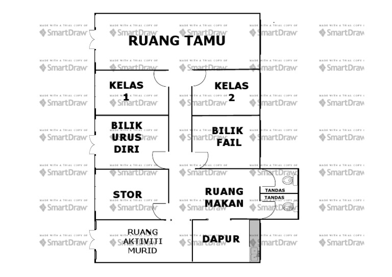 Pelan Lantai Ruang Tamu dan Taska | PDF