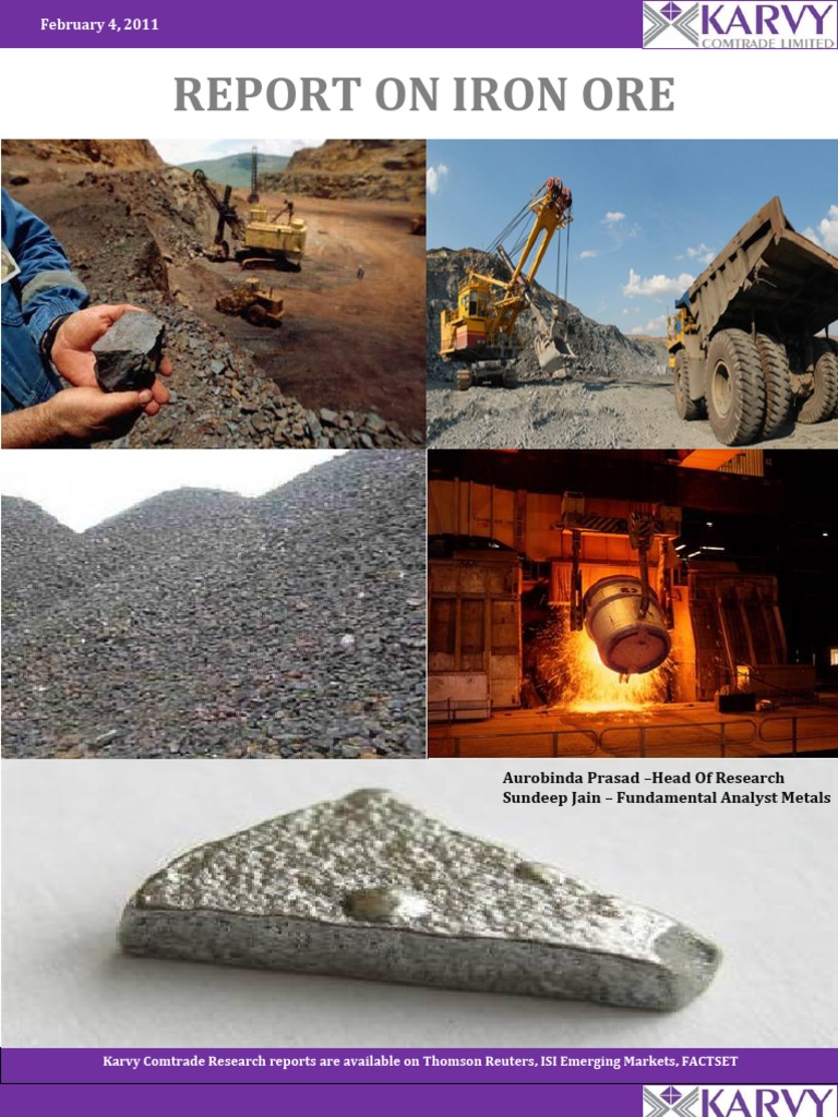 Report On Iron Ore: Aurobinda Prasad - Head of Research Sundeep Jain ...
