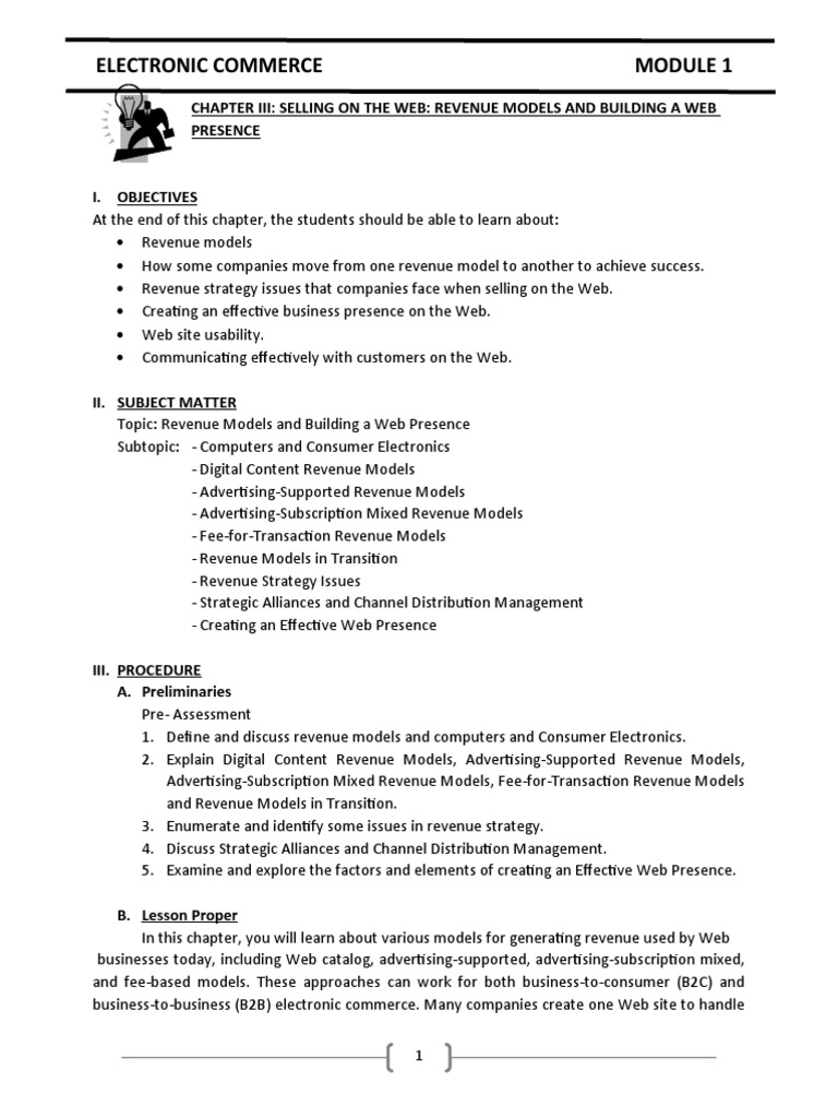 Assignment Module On Chapter 3. E-Commerce | PDF | E Commerce ...