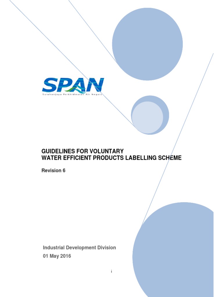 SPAN Guidelines For Voluntary Water Efficient Products Labelling Scheme ...