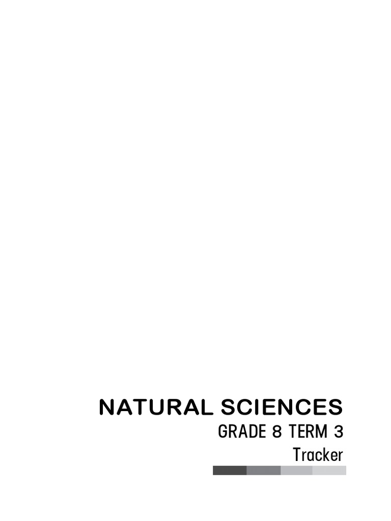 Natural Sciences: Grade 8 Term 3 Tracker | PDF | Incandescent Light ...