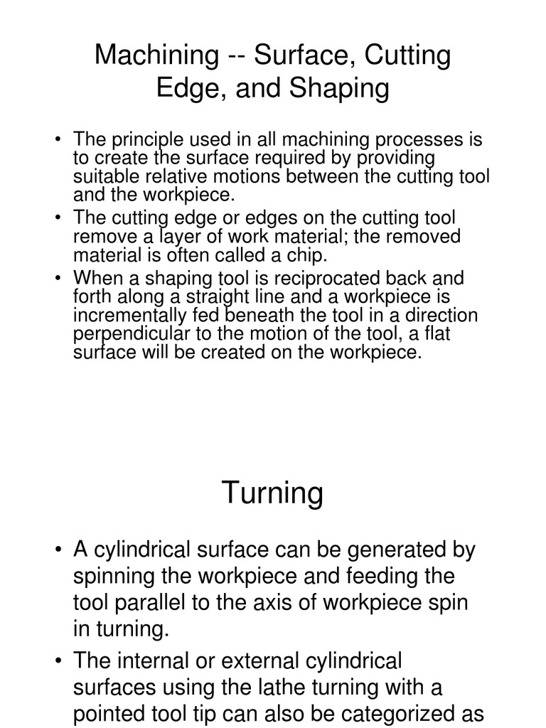 Single Point Cutting | PDF | Machining | Physics
