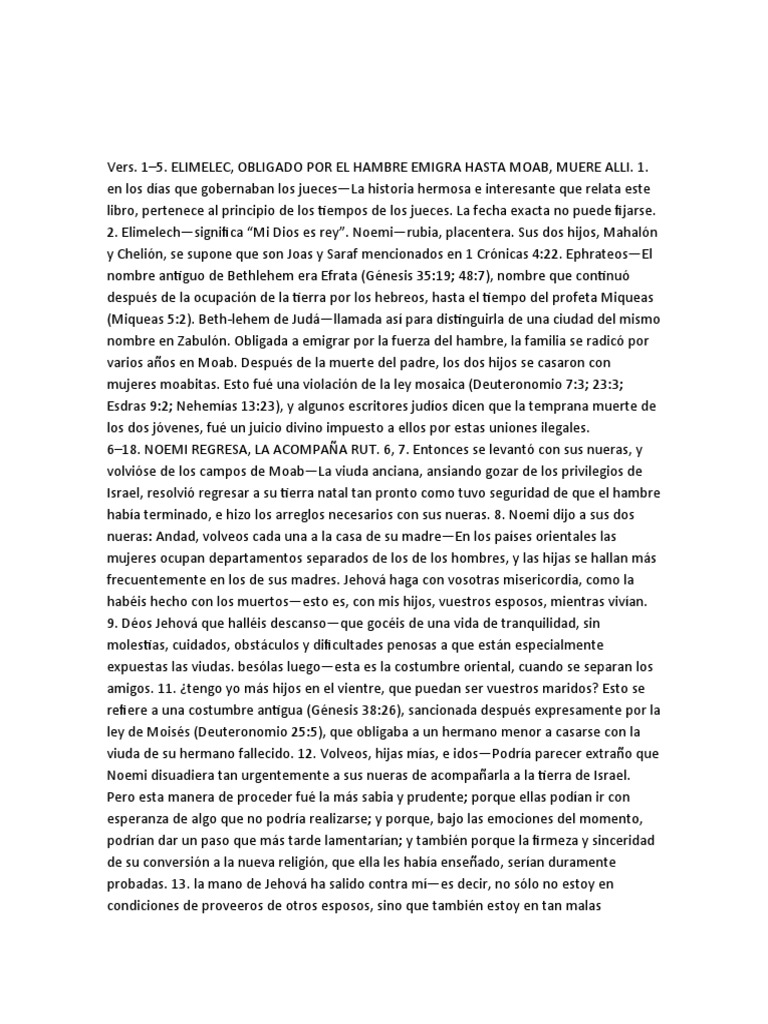 La bondad de Booz hacia Rut la moabita en los campos de espigar | PDF ...