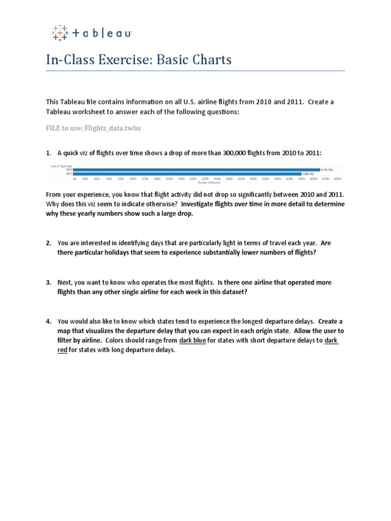 Ex1 - Flights Data In-Class Exercise | PDF