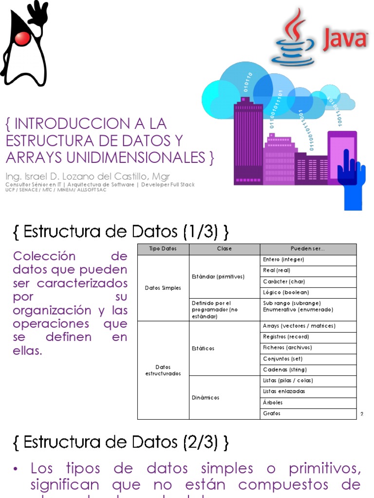 EstructuraDatos Arrays | PDF | Estructura de datos de matriz | Datos de ...