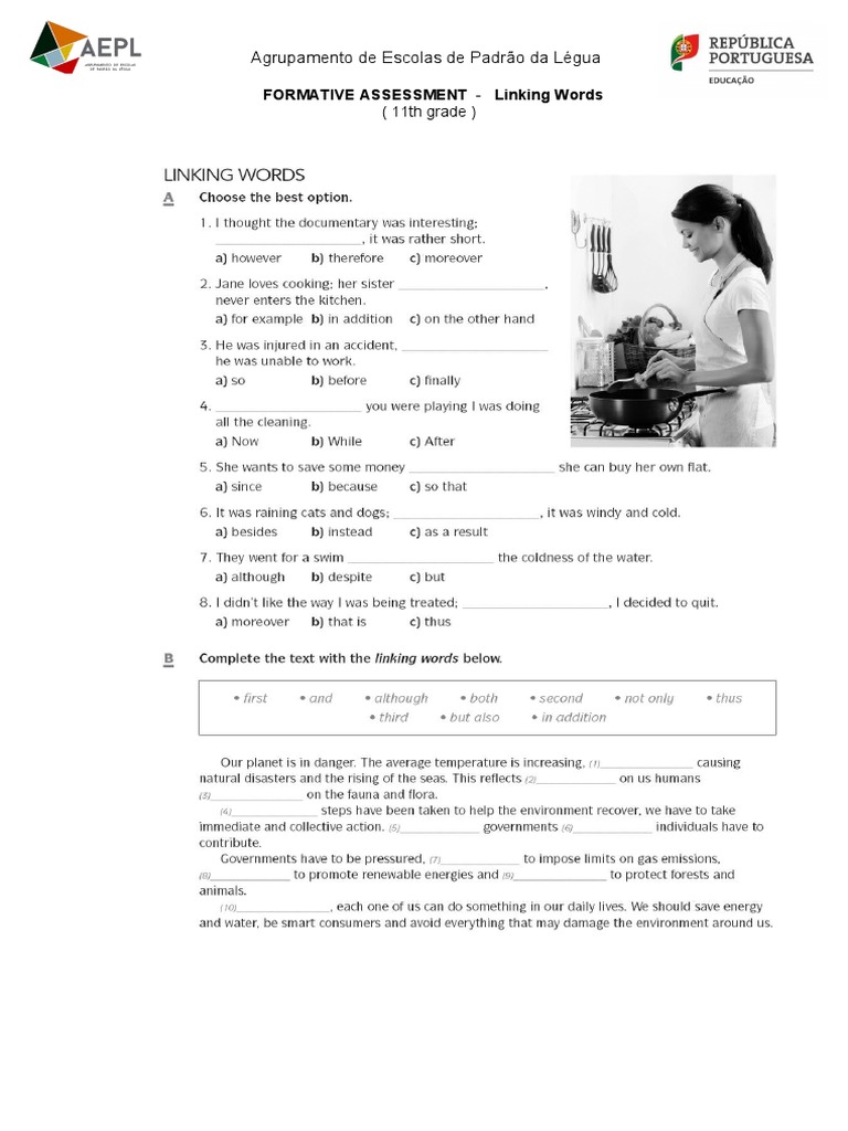 Worksheet Linking Words | PDF