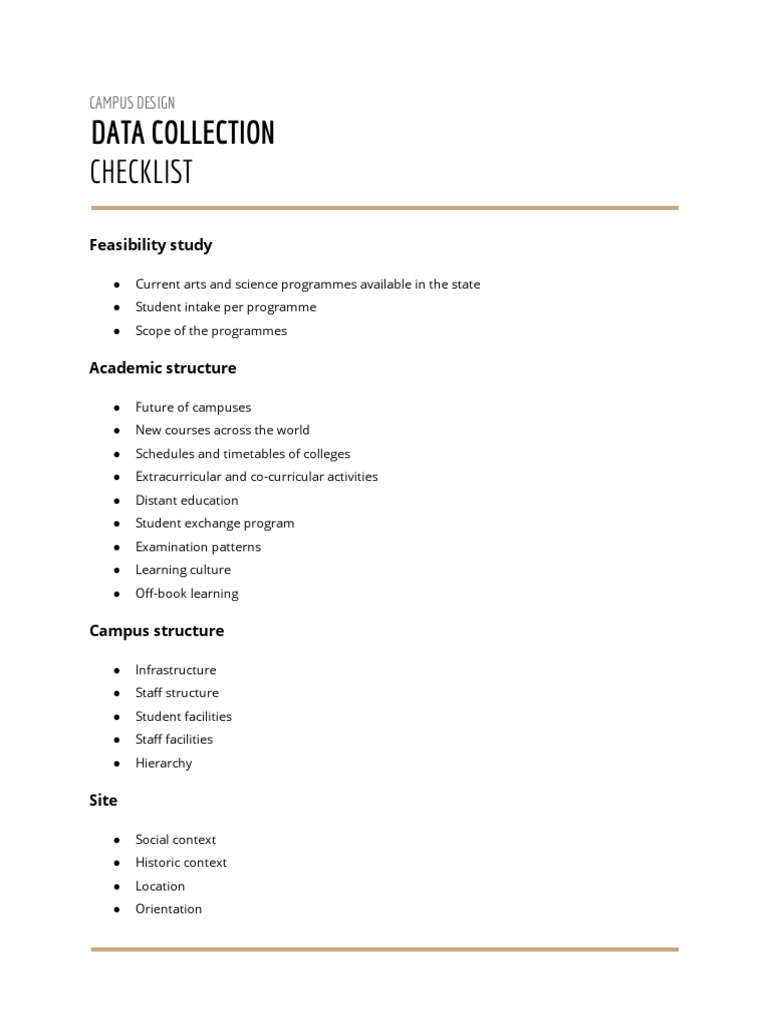 Data Collection Checklist | Download Free PDF | Building Insulation ...