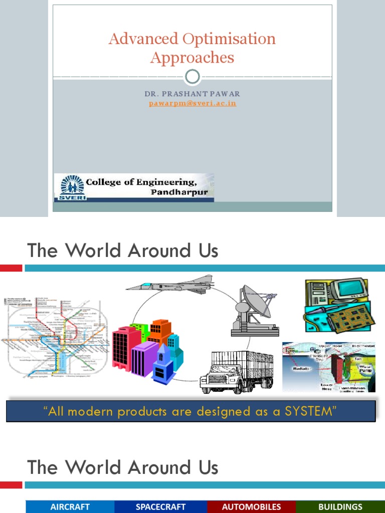 Advanced Optimisation Approaches: Dr. Prashant Pawar | PDF ...