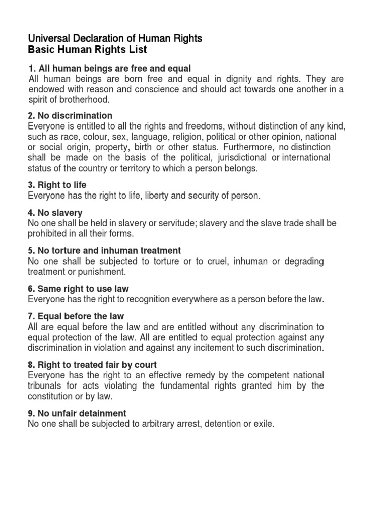 Basic Human Rights | PDF