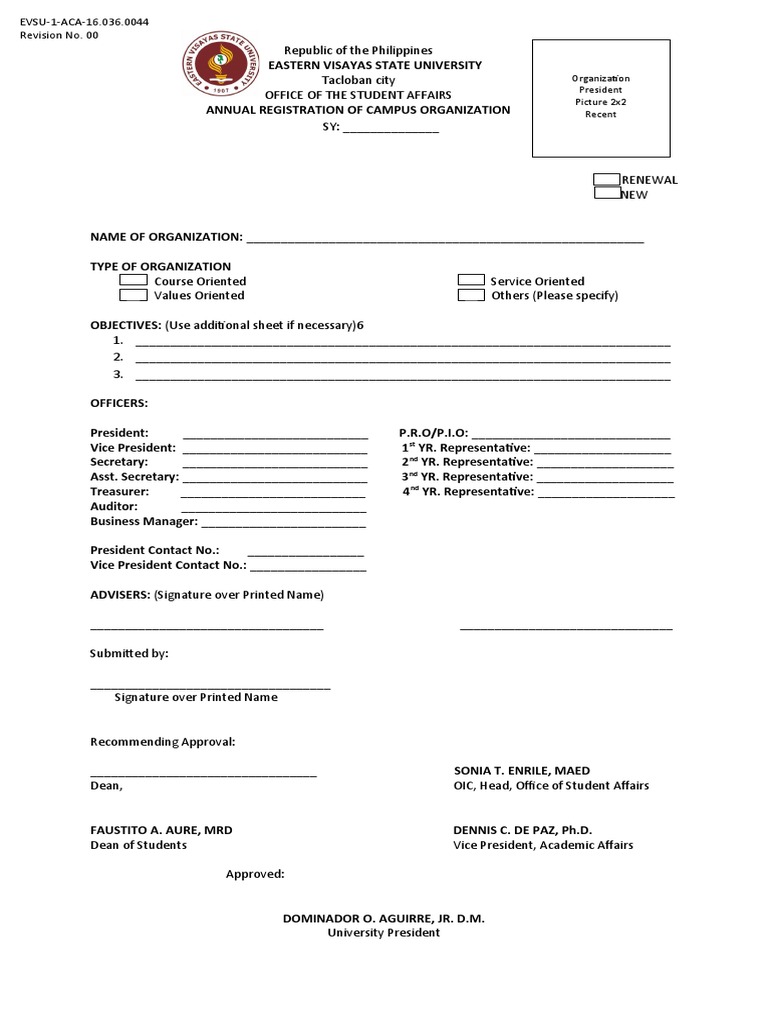 Annual Registration Form | PDF