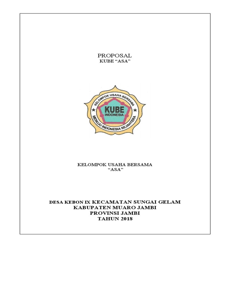 Contoh Proposal Kube | PDF