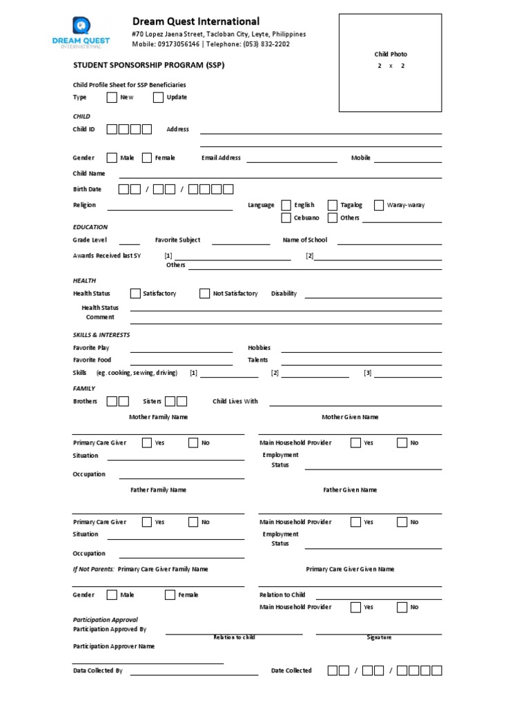 SSP Profile Sheet | Download Free PDF | Human Nature | Labour