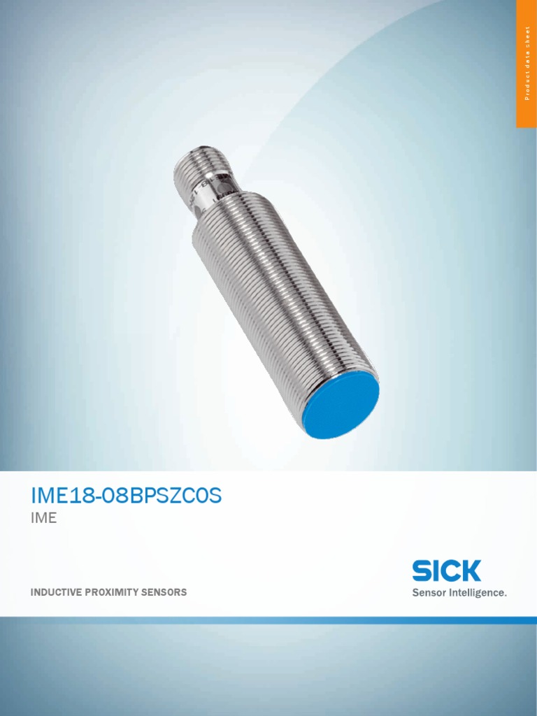 IME18-08BPSZC0S: Inductive Proximity Sensors | PDF | Electrical Connector | Equipment