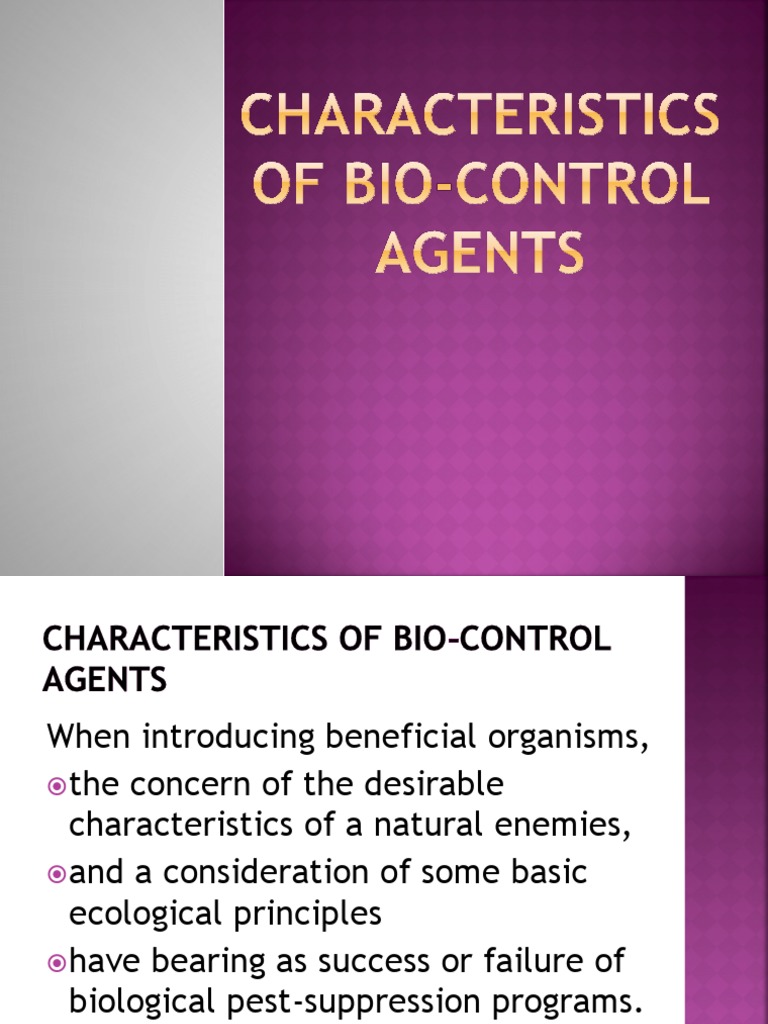Characteristics of Bio-Control Agents | PDF | Biological Pest Control ...