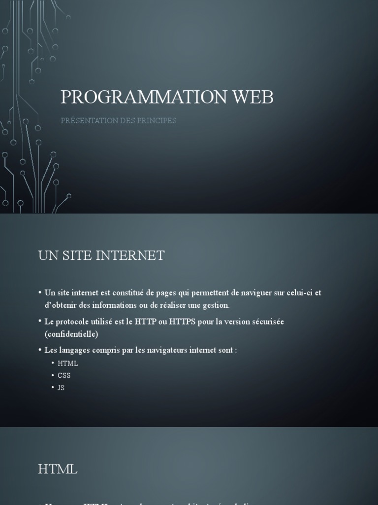 Introduction à la Programmation Web | PDF | Programmation web | Internet