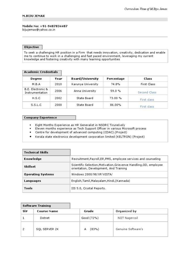 Biju Updated Software Resume | PDF | Software | Computing