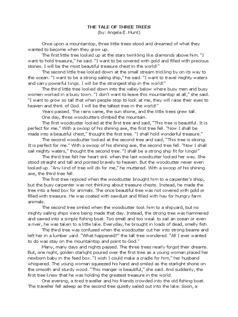 Story. The Tale of Three Trees | PDF