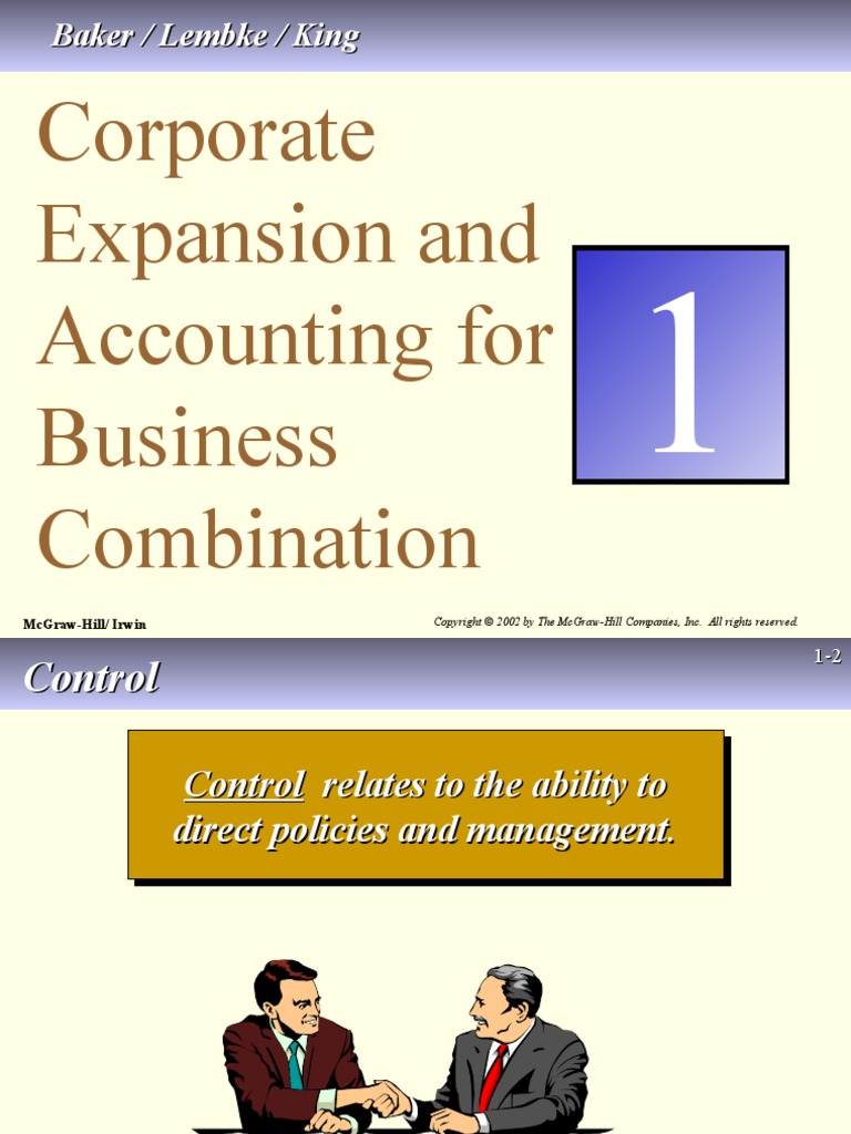 Corporate Expansion and Accounting For Business Combination: Mcgraw ...