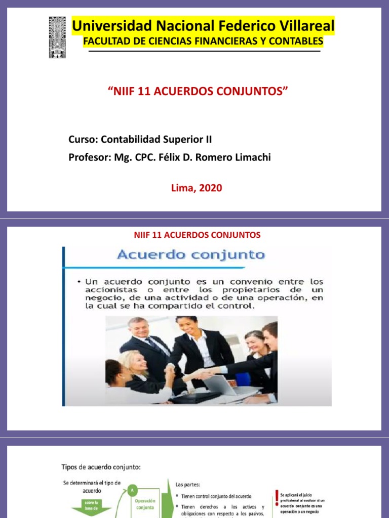 NIIF 11: Control y Tipos de Acuerdos Conjuntos | PDF | normas ...