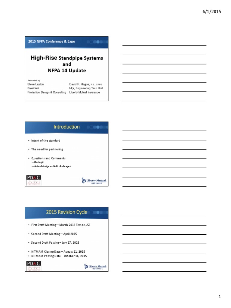 NFPA 14 Update for High-Rise Systems | PDF | Fire Sprinkler System ...