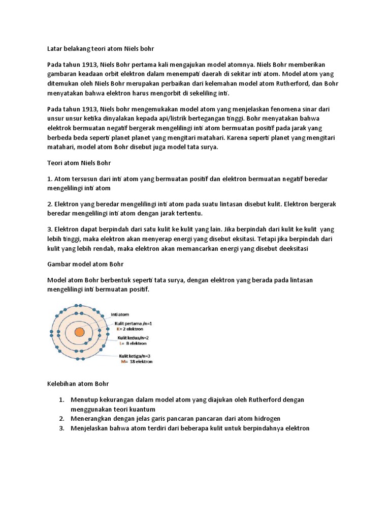 Teori Atom Niels Bohr: Kelebihan dan Kekurangan | PDF | Teknologi & Rekayasa