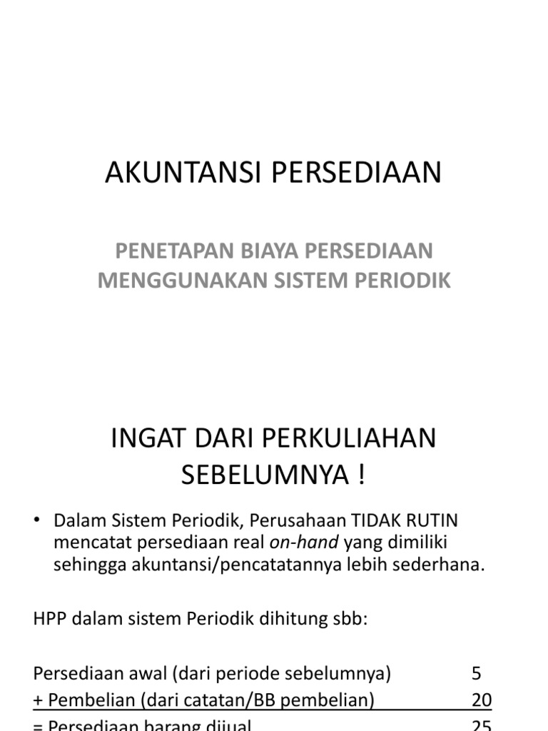 2 - Akuntansi PERSEDIAAN-Periodik | PDF